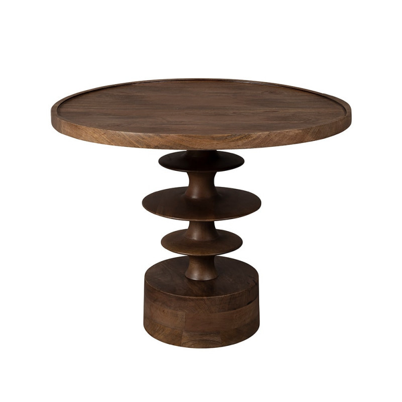 Petite table basse ronde bois pied central - Coup de Cœur Design
