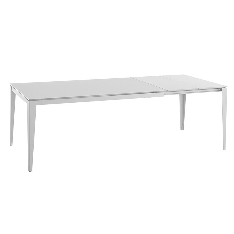 Table salle à manger blanche extensible design sur CDC Design
