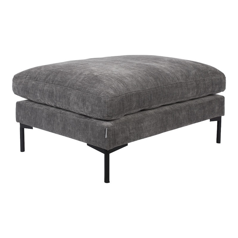 Pouf gris confortable contemporain sur Coup de Cœur Design