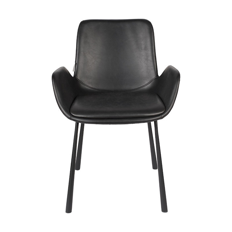 Chaise Simili Cuir Noir