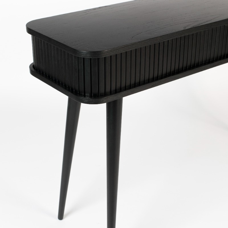Console meuble design noir avec rangement - Coup de Cœur Design