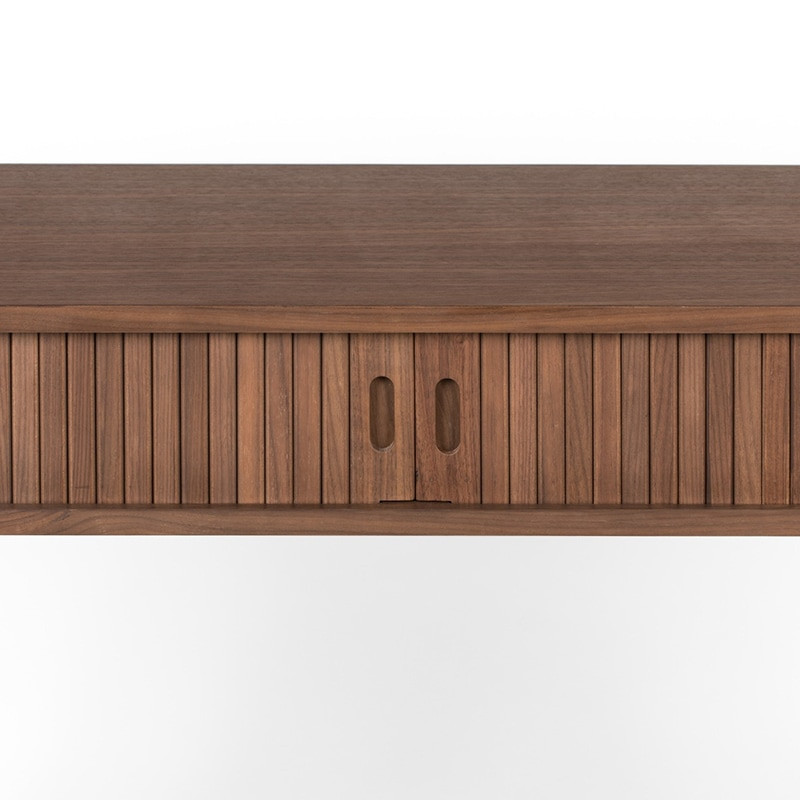 Console meuble avec rangement placage noyer - CDC Design