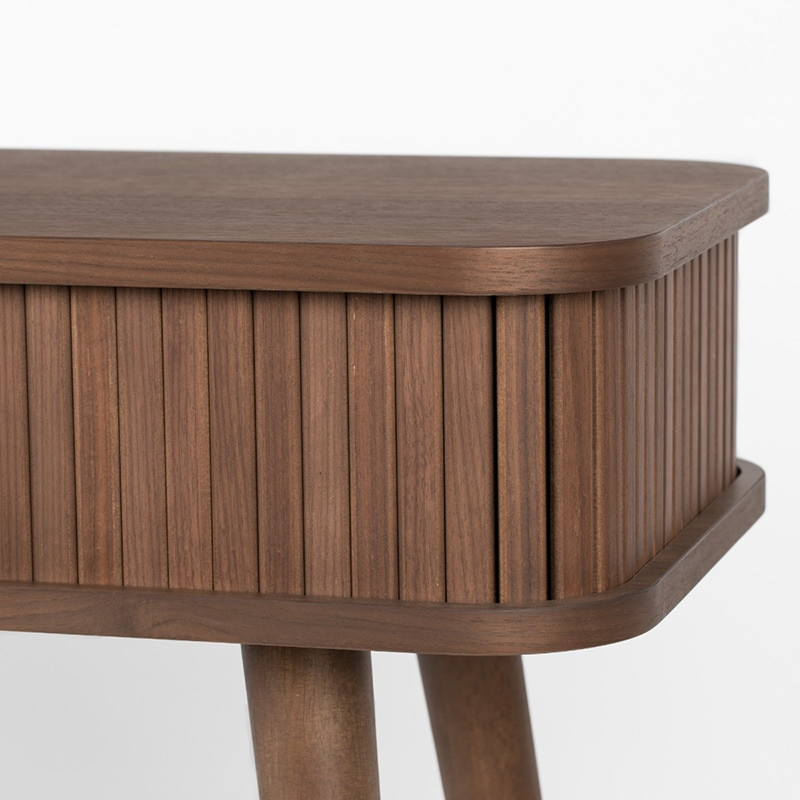 Console meuble avec rangement placage noyer - CDC Design
