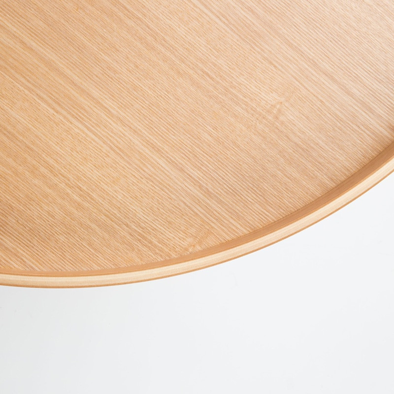 Table basse ronde plateau bois à rebord - Coup de Cœur Design