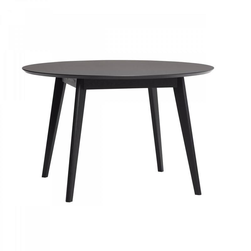 Table ronde noire en bois Hubsch sur CDC Design